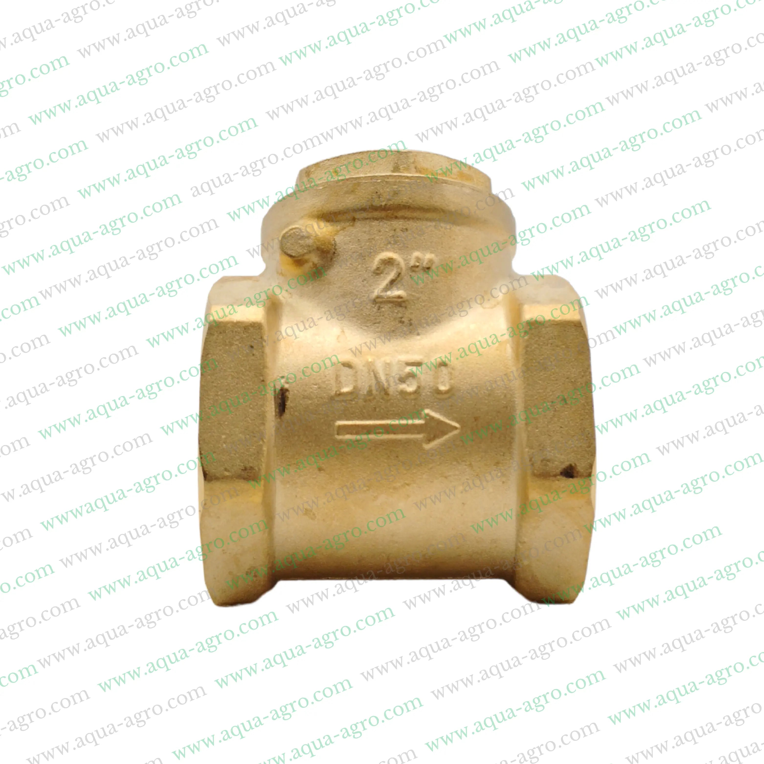 AQUA - AGRO - Non - Return Valve (NRV) - Metal - Brass - 2 inch (50mm)
