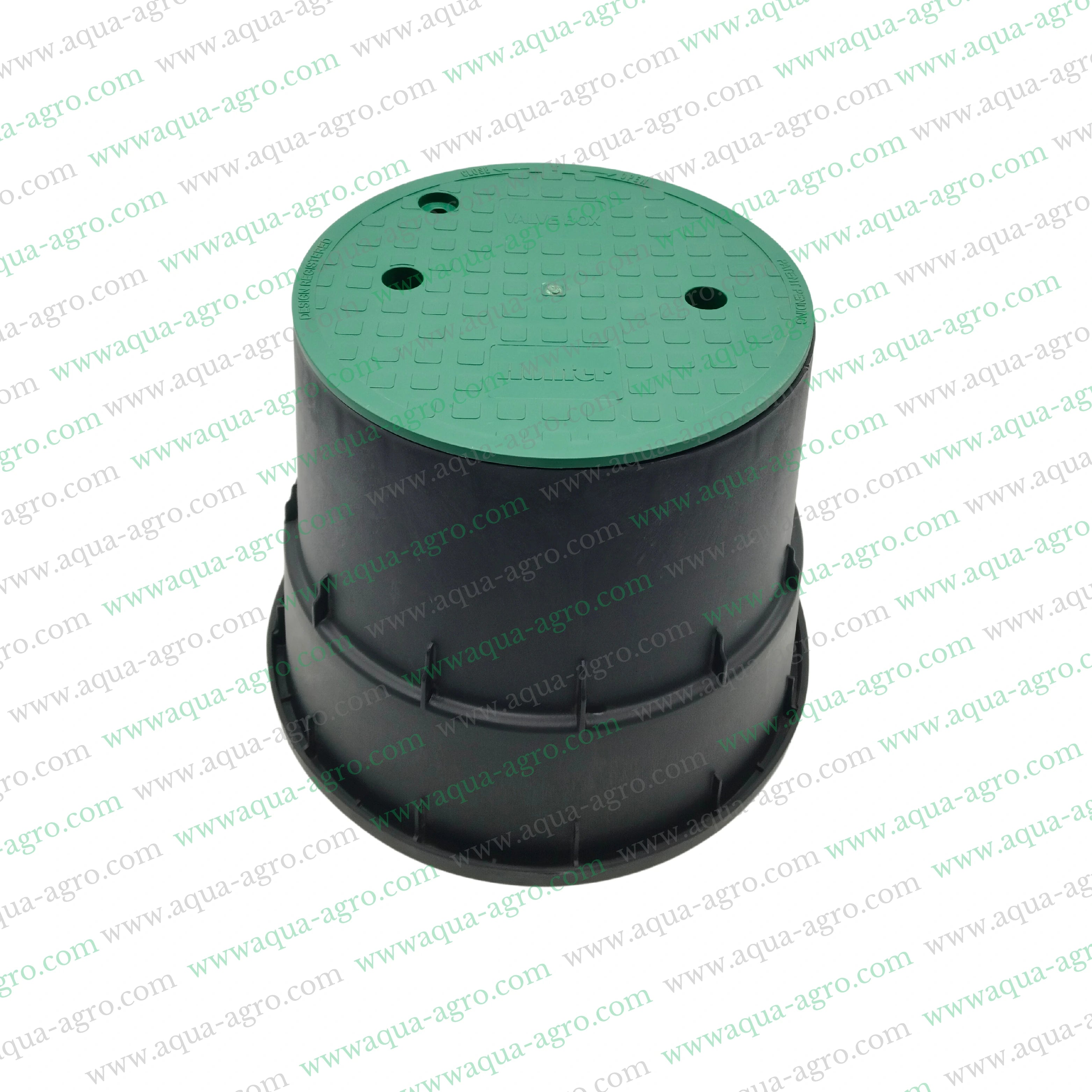 hunter-valve-box-plastic-10-inch-round-corrugated-box-with-green-lid ...