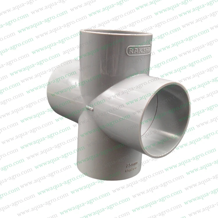 raksha-pvc-pipe-accessories-fittings-equal-cross-tee-4-way-2-5-inch ...
